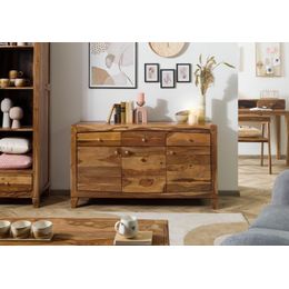 Sideboard Sheesham 140x45x80 braun lackiert ANCONA #122