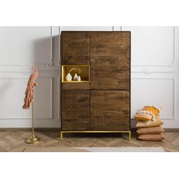 Highboard Mango 111x45x175 braun ge&ouml;lt CHICAGO #109
