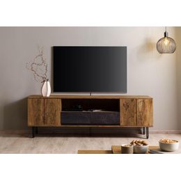 WOLF M&Ouml;BEL TV-Board Sheesham 185x45x60 natur unbehandelt LICHTENBERG #117