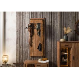 WOLF M&Ouml;BEL Wandgarderobe Akazie 56x27x150 natur lackiert BARK #120 n