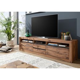 TV-Board Wild-/Zerreiche 220x50x55 tabacco brown ge&ouml;lt MONTREUX #240
