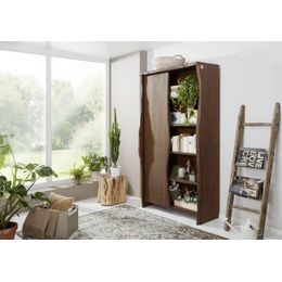 Regal Akazie 105x45x204 braun lackiert PURE ACACIA #810