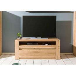 TV-Board Wildeiche 123x40x53 beige ge&ouml;lt KENT #209
