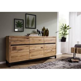Sideboard Wildeiche 175x45x85 natur ge&ouml;lt VILLANDERS #108