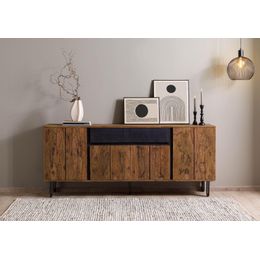 WOLF M&Ouml;BEL Sideboard Sheesham 185x40x77 natur unbehandelt LICHTENBERG #116