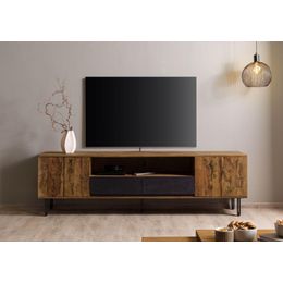 WOLF M&Ouml;BEL TV-Board Sheesham 205x45x60 natur unbehandelt LICHTENBERG #118