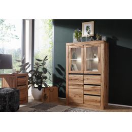 Highboard Wild-/Zerreiche 95x42x150 natur ge&ouml;lt MONTREUX #123