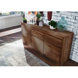 Sideboard Sheesham 185x40x80 rot-braun gebeizt TORONTO #101