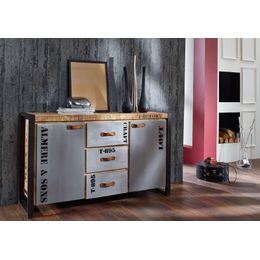 Sideboard Mango 145x40x85 natur bedruckt FACTORY #132