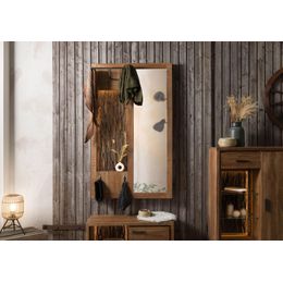 WOLF M&Ouml;BEL Wandgarderobe Akazie 88x27x148 natur lackiert BARK #121