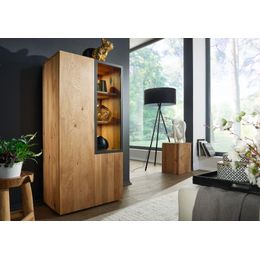 Highboard Wild-/Zerreiche 66x43x138 natur ge&ouml;lt FRANKFURT #115