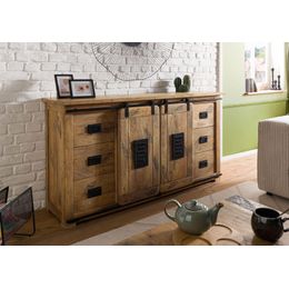 Sideboard Mango 170x45x90 natur lackiert RAILWAY #193