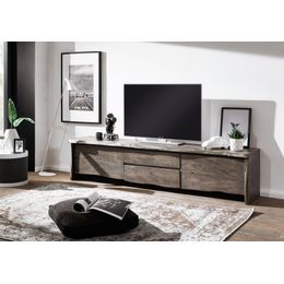 TV-Board Akazie 220x45x50 grau lackiert PURE ACACIA #904