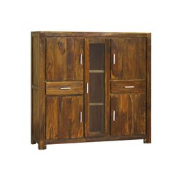 Highboard Sheesham 145x42x140 life honey lackiert METRO LIFE #107