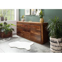 Sideboard Sheesham 185x40x80 walnuss gewachst TORONTO #201