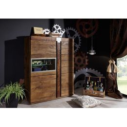 Highboard Mango 110x45x142 braun lackiert Amsterdam #05