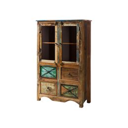 Highboard Altholz 95x40x150 mehrfarbig lackiert NATURE OF SPIRIT #140