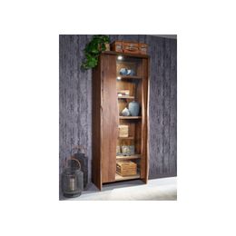 Vitrine Akazie 81x45x204 braun lackiert PURE ACACIA #207