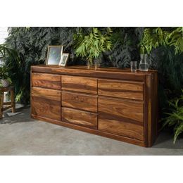 Sideboard Sheesham 185x40x80 walnuss gewachst TORONTO #202