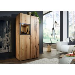 Highboard Wild-/Zerreiche 66x43x138 natur ge&ouml;lt FRANKFURT #114