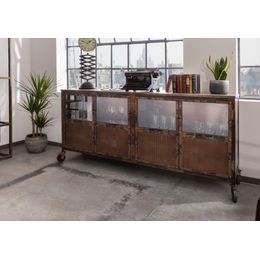 Sideboard Mango 180x40x90 braun lackiert HEAVY INDUSTRY #215