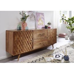 Sideboard Akazie 180x42x75 natur lackiert MOSAYK #100