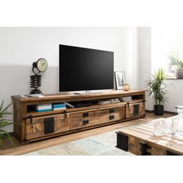 TV-Board Mango 260x50x60 natur lackiert RAILWAY #155