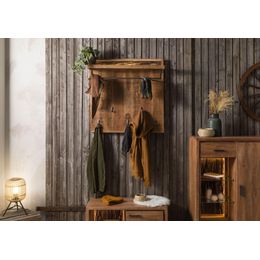 WOLF M&Ouml;BEL Wandgarderobe Akazie 88x25x88 natur lackiert BARK #119