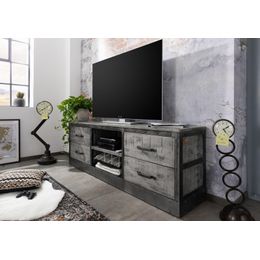 TV-Board Mango 180x40x60 grau lackiert HEAVY INDUSTRY #139