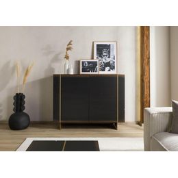 Sideboard Eiche 140x50x110 dunkelbraun lackiert BEAMS #60