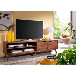 TV-Board Sheesham 180x40x48 walnuss gewachst MALM&Ouml; 2 #122