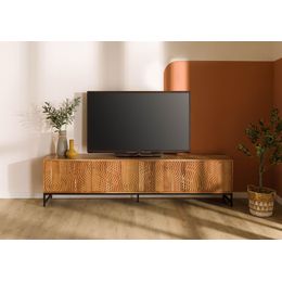 TV-Board Akazie 220x40x55 natur lackiert MARRAKESCH #106