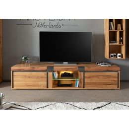TV-Board Wildeiche / Zerreiche 220x48x50 natur ge&ouml;lt NEW AMSTERDAM #03