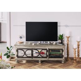 TV-Board Mango 150x45x55 grau lackiert HERMITAGE #012