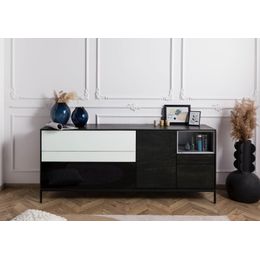Sideboard Mango 200x45x85 dunkelgrau ge&ouml;lt CHICAGO #205