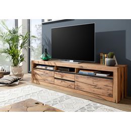TV-Board Wild-/Zerreiche 220x50x55 natur ge&ouml;lt MONTREUX #040