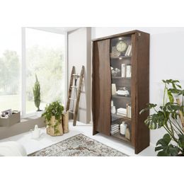 Vitrine Akazie 105x45x204 braun lackiert PURE ACACIA #811