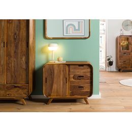 Sideboard Sheesham 90x40x75 hellbraun lackiert MAILAND #100