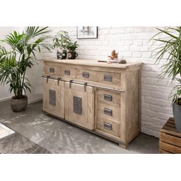 Sideboard Mango 150x45x90 whitewash lackiert RAILWAY #320