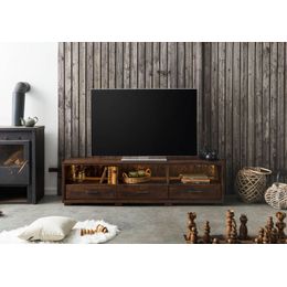 WOLF M&Ouml;BEL TV-Board Akazie 175x40x47 dunkelbraun lackiert BARK #217
