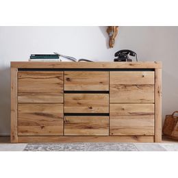 Sideboard Wildeiche / Zerreiche 155x43x80 natur ge&ouml;lt MONTREUX #154
