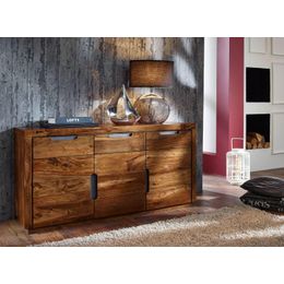 Sideboard Sheesham 150x45x75 walnuss lackiert DUKE #127
