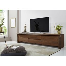 TV-Board Akazie 220x45x50 braun lackiert PURE ACACIA #804