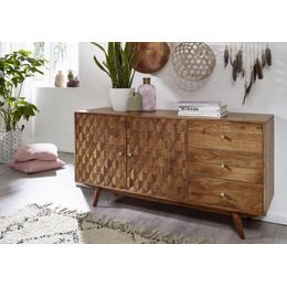 Sideboard Akazie 145x42x75 natur lackiert MOSAYK #106