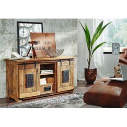 Sideboard Mango 128x45x70 natur lackiert RAILWAY #102