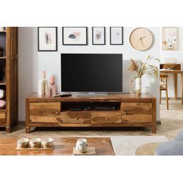 TV-Board Sheesham 200x45x55 braun lackiert ANCONA #111