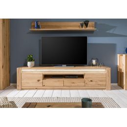 TV-Board Wildeiche 223x40x53 beige ge&ouml;lt KENT #232