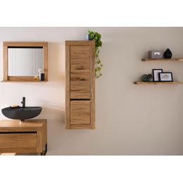 Badschrank Wildeiche / Zerreiche 44x35x130 natur ge&ouml;lt MONTREUX #60