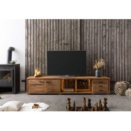 WOLF M&Ouml;BEL TV-Board Akazie 235x40x47 natur lackiert BARK #116