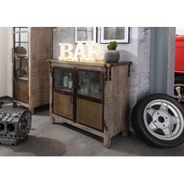 Sideboard Mango 100x40x90 braun lackiert HEAVY INDUSTRY #227